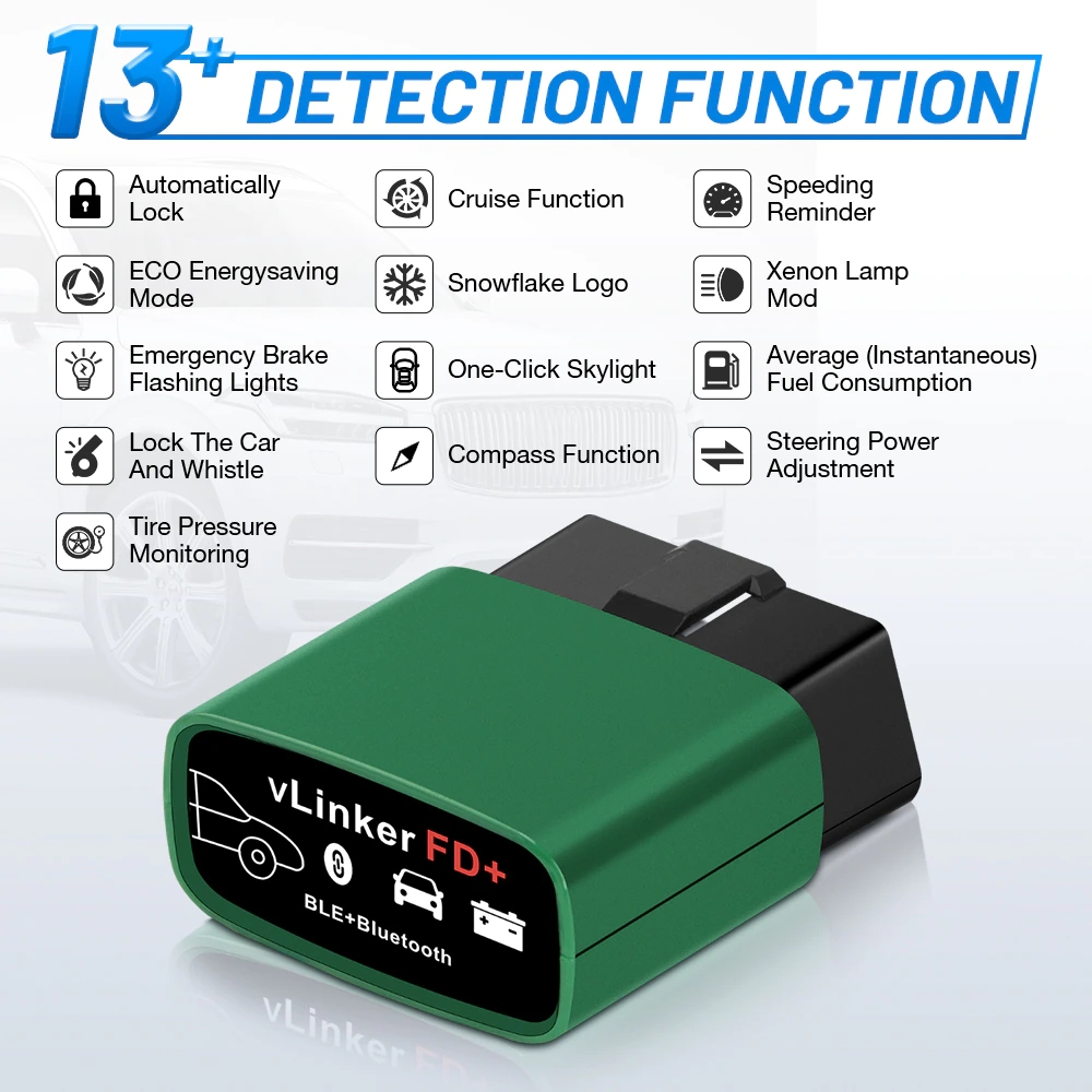 Vlinker Fd Bt3.0 Vgate Vlinker Fd+ Ford Obd2 Diagnostic Tool, High ...