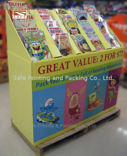 A9 Corrugated Paper Cardboard Magazine Display With Customized, High ...