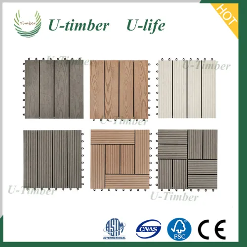 Wpc Decking Tiles, Wpc Interlocking Tiles For Garden, Balcony, Bathroom ...