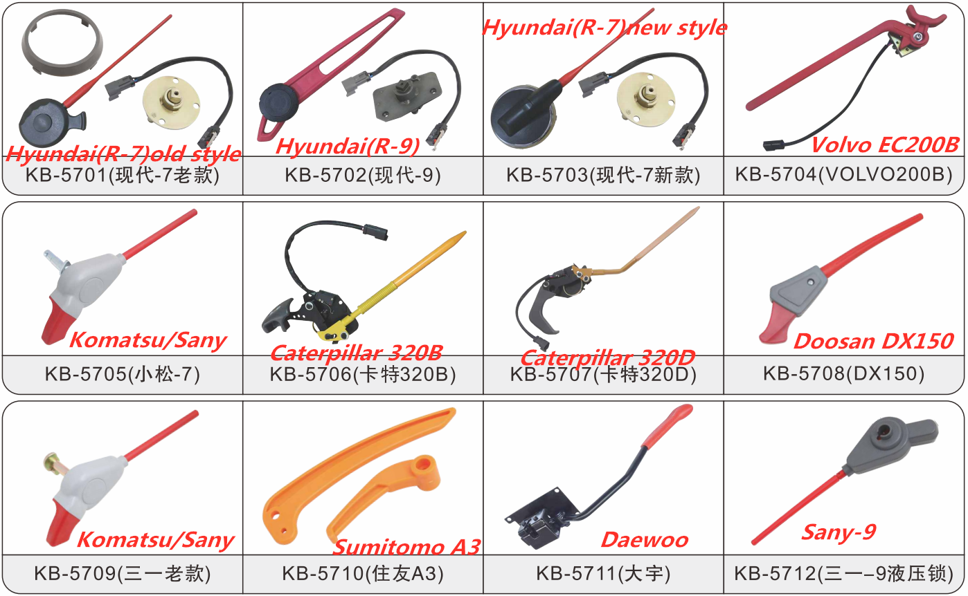 Excavator Spare Parts: Safety Lever Assy Control Handle For Sy75, 135 ...