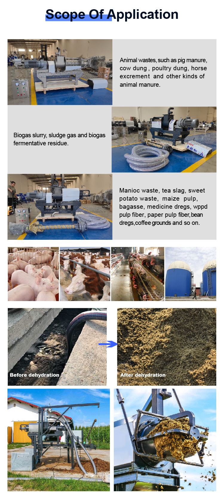 Animal Waste Dewatering Machine: Liquid-solid Separation Treatment ...