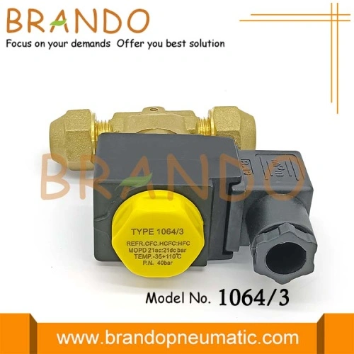 1064/3 SAE 3/8'' 2 Way NC Refrigeration Solenoid Valve For Air ...