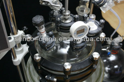 Fc10003 100l Cap Style Jacketed Glass Reactor-senco- Complete Flange ...