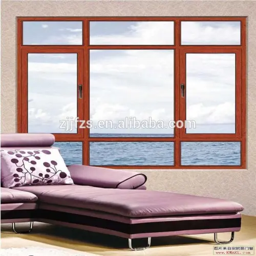 Elegance Aluminum Wood Windows With Transom, High Quality Elegance ...
