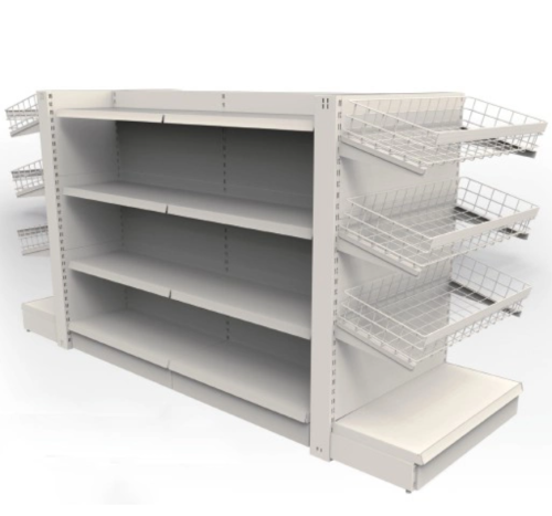 Double Sided Metal Shelves For Stores, High Quality Double Sided Metal ...