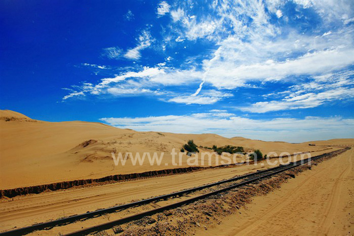 the sightseeing train in desert