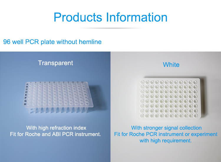 96 Well Reaction Half Skirted Rack Tube Pcr Plates, High Quality 96 ...