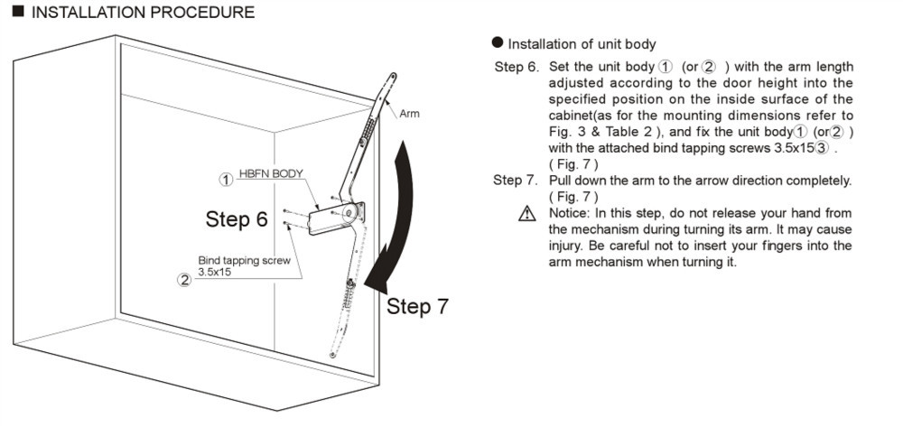 Horizontal Bi- Folding Door Mechanism Cabinet Support, High Quality ...