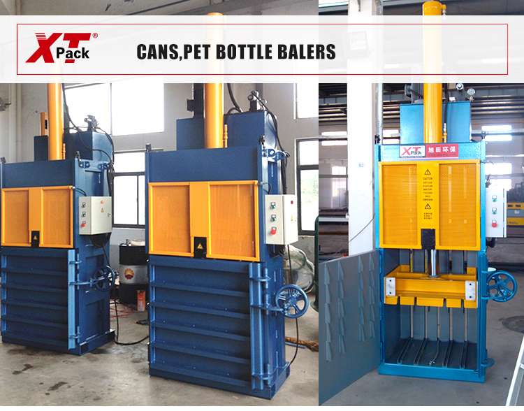 Xtpack Vertical Pet Bottle And Aluminum Can Compressing Baler Machine ...