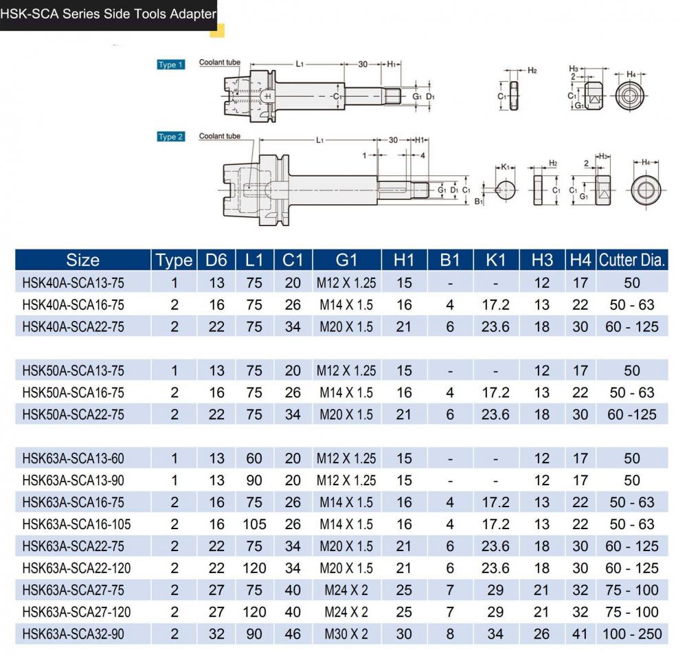 Iso-sca Side Tool Adapter Tool Holderiso30-sca22-65 For Cnc, High ...
