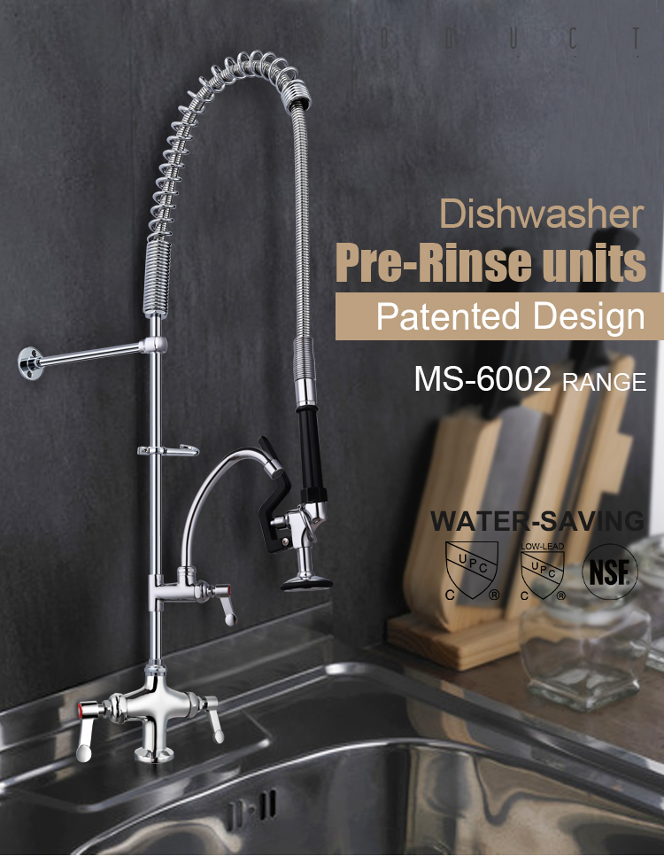 Universal High Pressure Dishwasher Pre Rinse Faucet Kit With Spray Gun ...