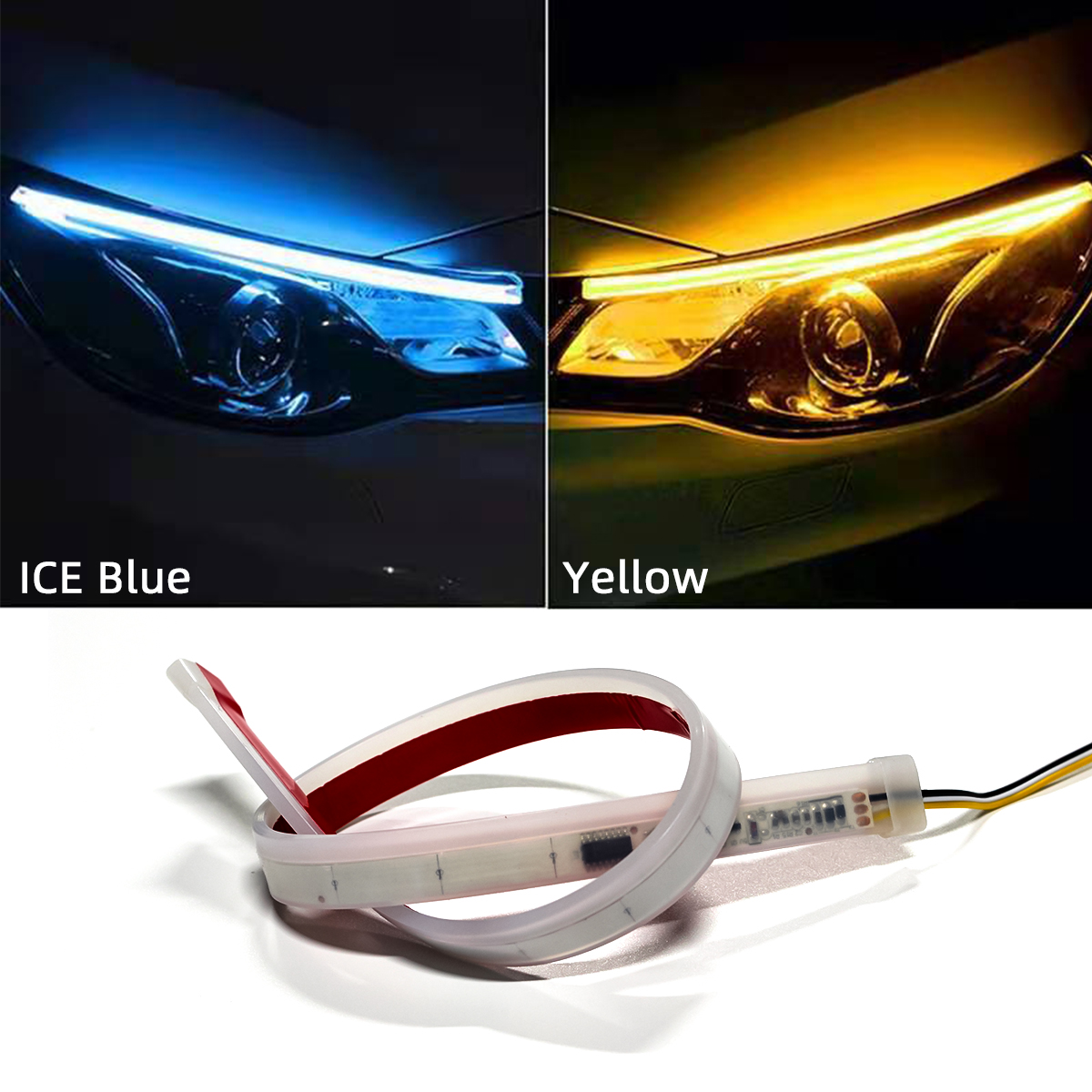 Flexible Waterproof Led Drl Strips For Cars - 30cm 45cm 60cm Daytime ...