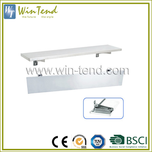 Kitchen Wall Shelf With Hidden Mount, Stainless Steel Collapsible Dish ...