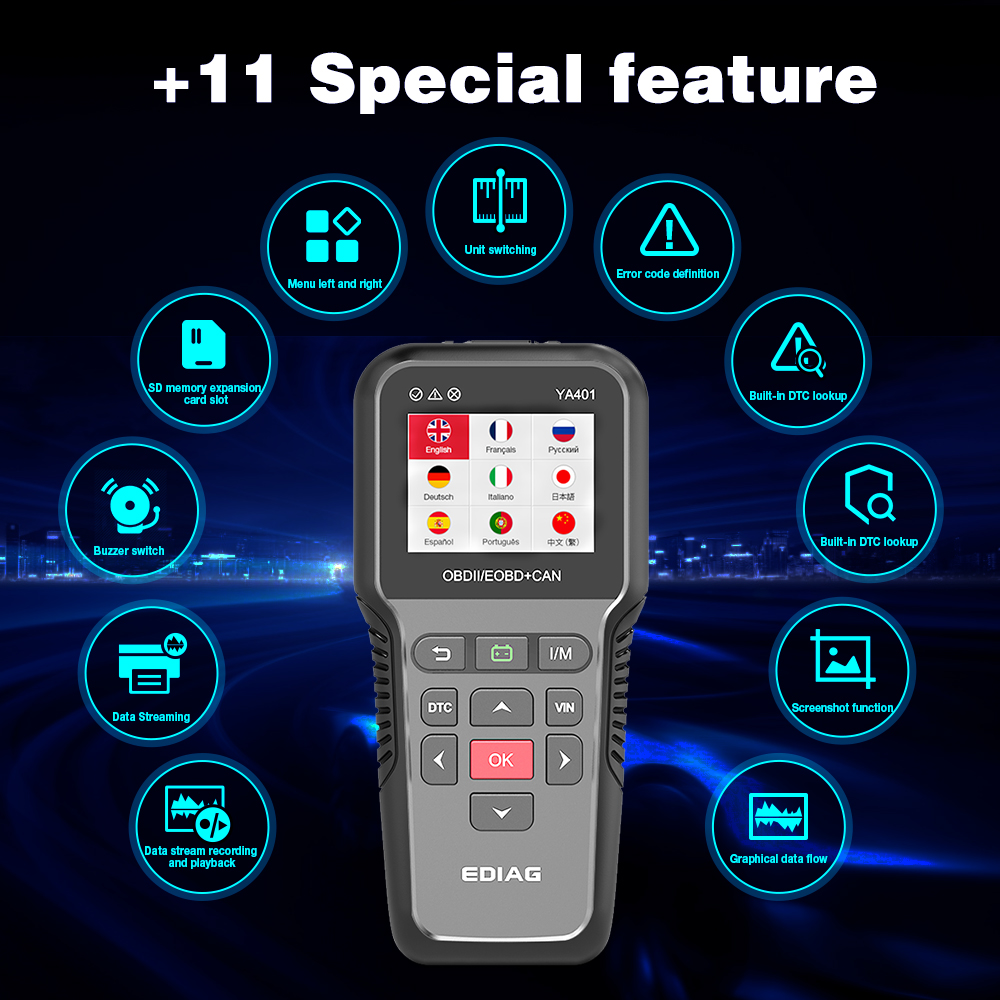 2024 Ediag Ya401 Obd2 Car Code Reader Scanner, High Quality 2024 Ediag ...