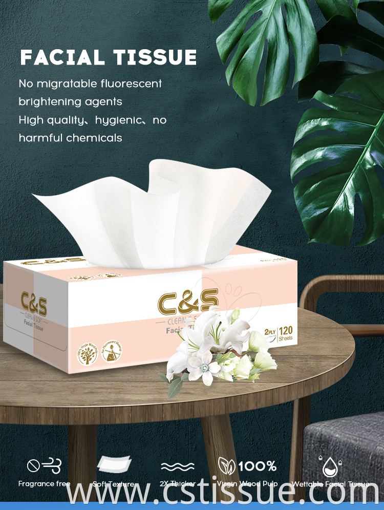 2 Ply 120 Sheets Facial Tissue China Manufacturers Suppliers Factory ...