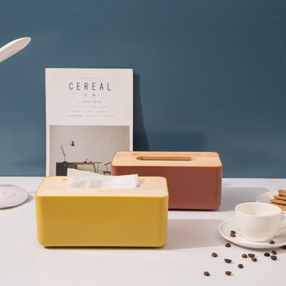 Plastic Tissue Box Contain Paper Towel Storage Organizer For Office ...