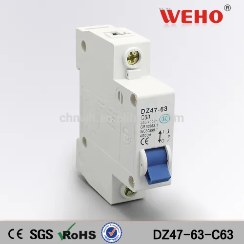 1p 63a C Type 240v/415v 50hz/60hz Dz47-63 Mini Circuit Breaker/mccb, High Quality 1p 63a C Type ...
