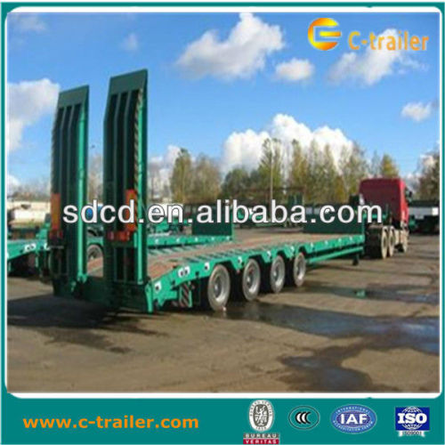 4 Axles Lowboy Trailer 80 Tons, High Quality 4 Axles Lowboy Trailer 80 ...