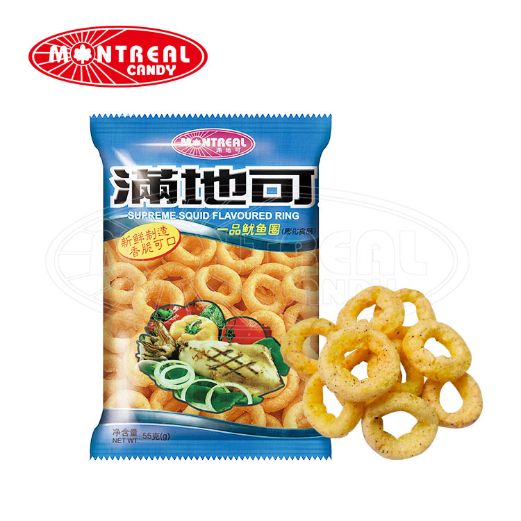 Squid Flavoured Ring Shape Puff Snack, High Quality Squid Flavoured ...