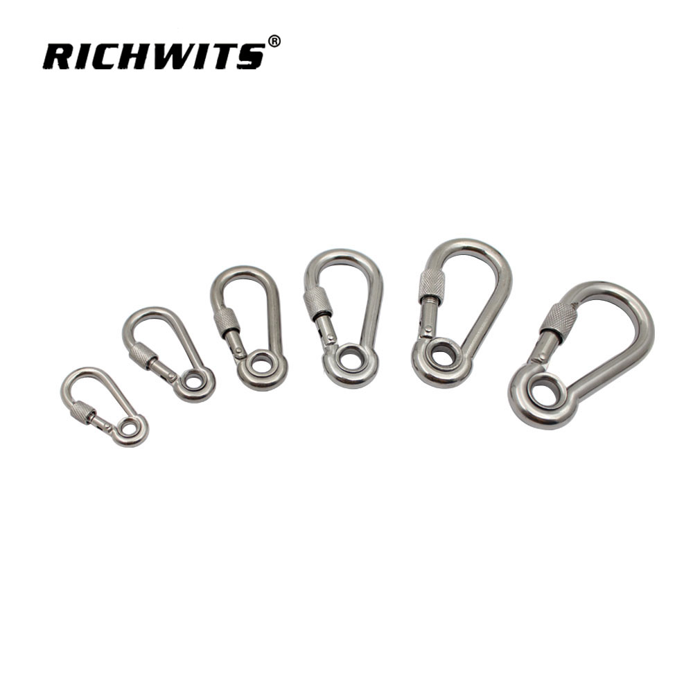 Hot Sale 50-160mm Stainless Steel Spring Hooks With Screw Nut And ...