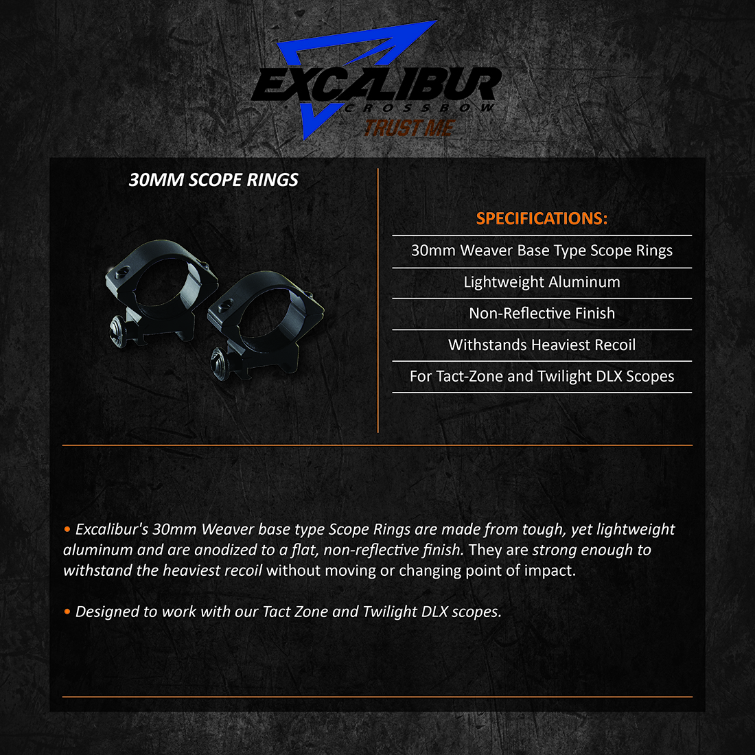 Excalibur - Scope Rings 30 มม คุณภาพสูง Excalibur - Scope Rings 30 มม ...