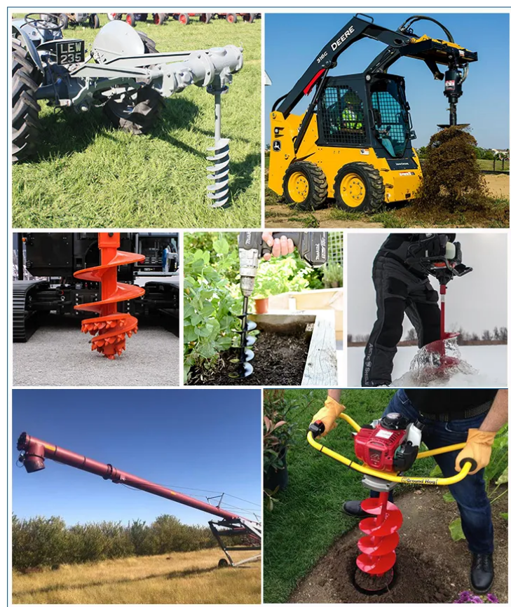 Spiral Garden Earth Digging Hole Drill Bit Set, High Quality Spiral ...