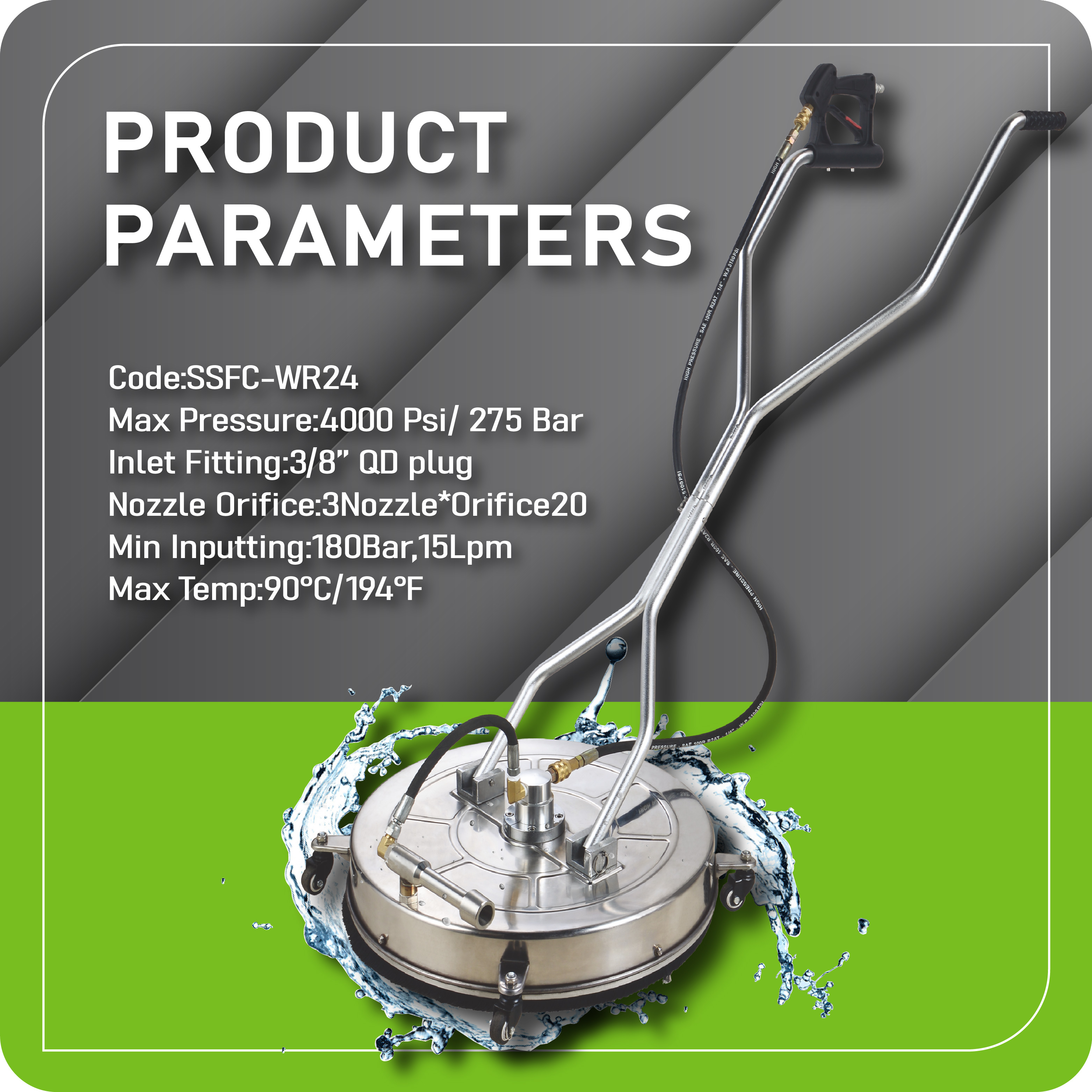 24-inch Venturi Water Recovery Surface Cleaner - Danau High Pressure ...