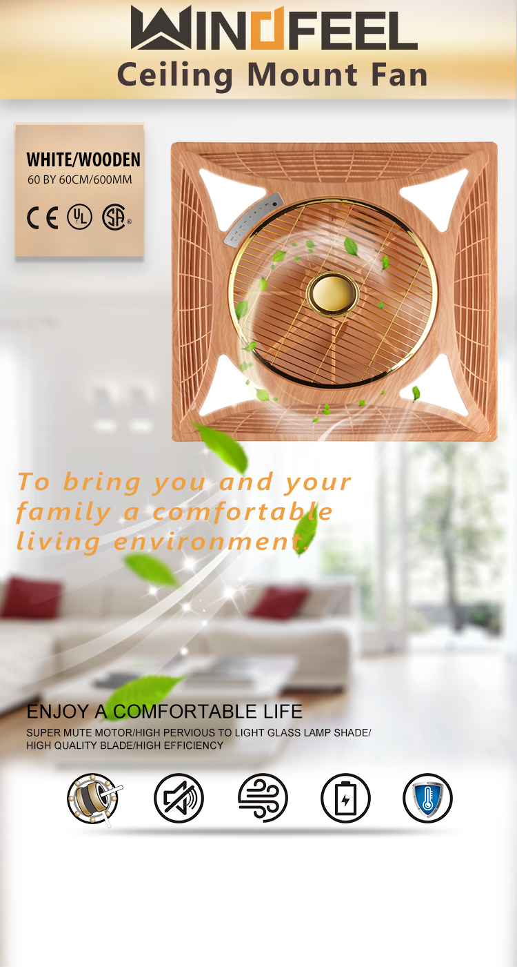 60x60 Fancy False Ceiling Fan With Decorative Side Panel, High Quality ...