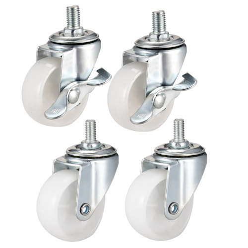 Uxcell 1.5 Inch 2 Inch Swivel Caster Wheels Pp 360 Degree Threaded Stem ...