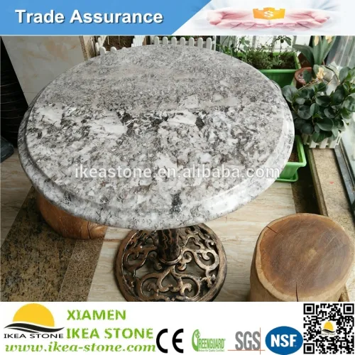Bianco Antico Custom Round Granite Top Dining Tables, High Quality ...