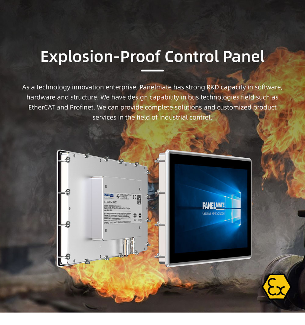 21.5 Inch Ip65 Rugged Industrial Display | Atex Hmi Operation Panel ...
