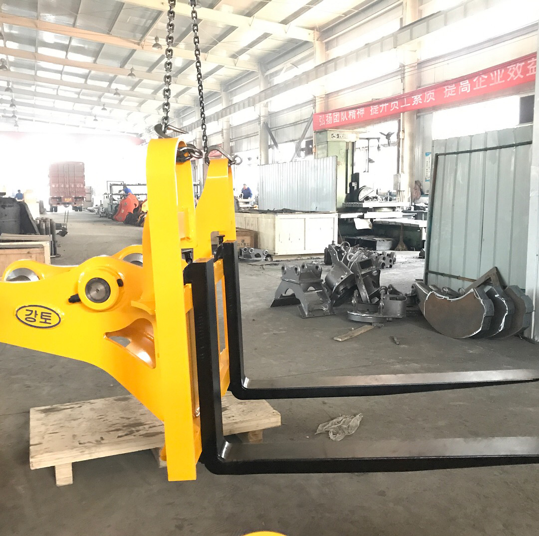 Excavator Pallet Forks And Grapple Attachments For Forklifts, High ...