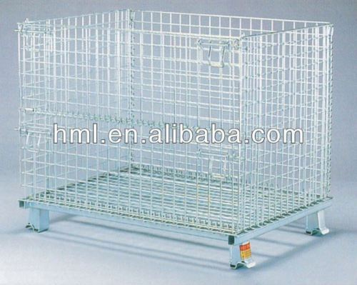 Collapsible Warehouse Stroage Mesh Metal Box, High Quality Collapsible ...