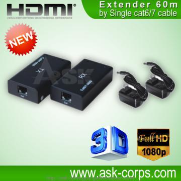 Hdmi Extender Over 60m By Single Cat5 /5e/6/7 Full Hd 1080p, High ...