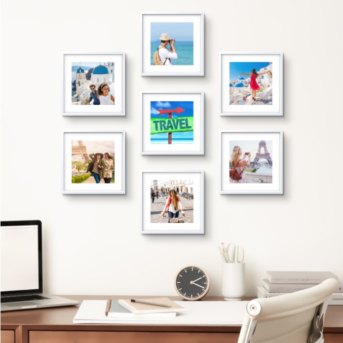 Artmount Mixtiles 8x8 White Creative Photo Frame, High Quality Artmount ...