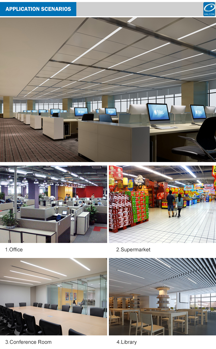Aluminium Linear Suspended Led Troffer Lights, High Quality Aluminium ...