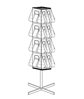 A4 Revolving Floor Stand Brochure Holder, High Quality A4 Revolving ...