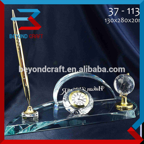 Personalized Crystal Office Stationery Set For Table Decoration, High ...