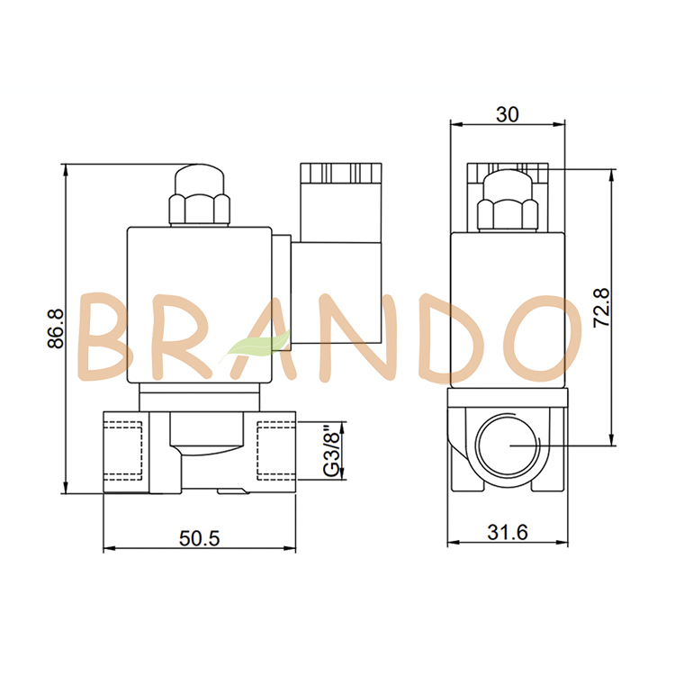 2W040-10 G3/8'' 2/2 Way Brass Solenoid Valve 24VDC 24VAC China Manufacturers Suppliers Factory ...