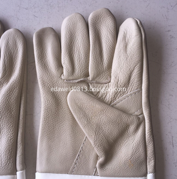 Gray Large Size Fireproof Leather Welding Gloves, High Quality Gray ...