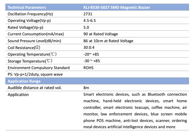 Small Smd Buzzer Magnetic Buzzer Audio Transducer L8.5mm*w8.5mm*h3.0mm ...