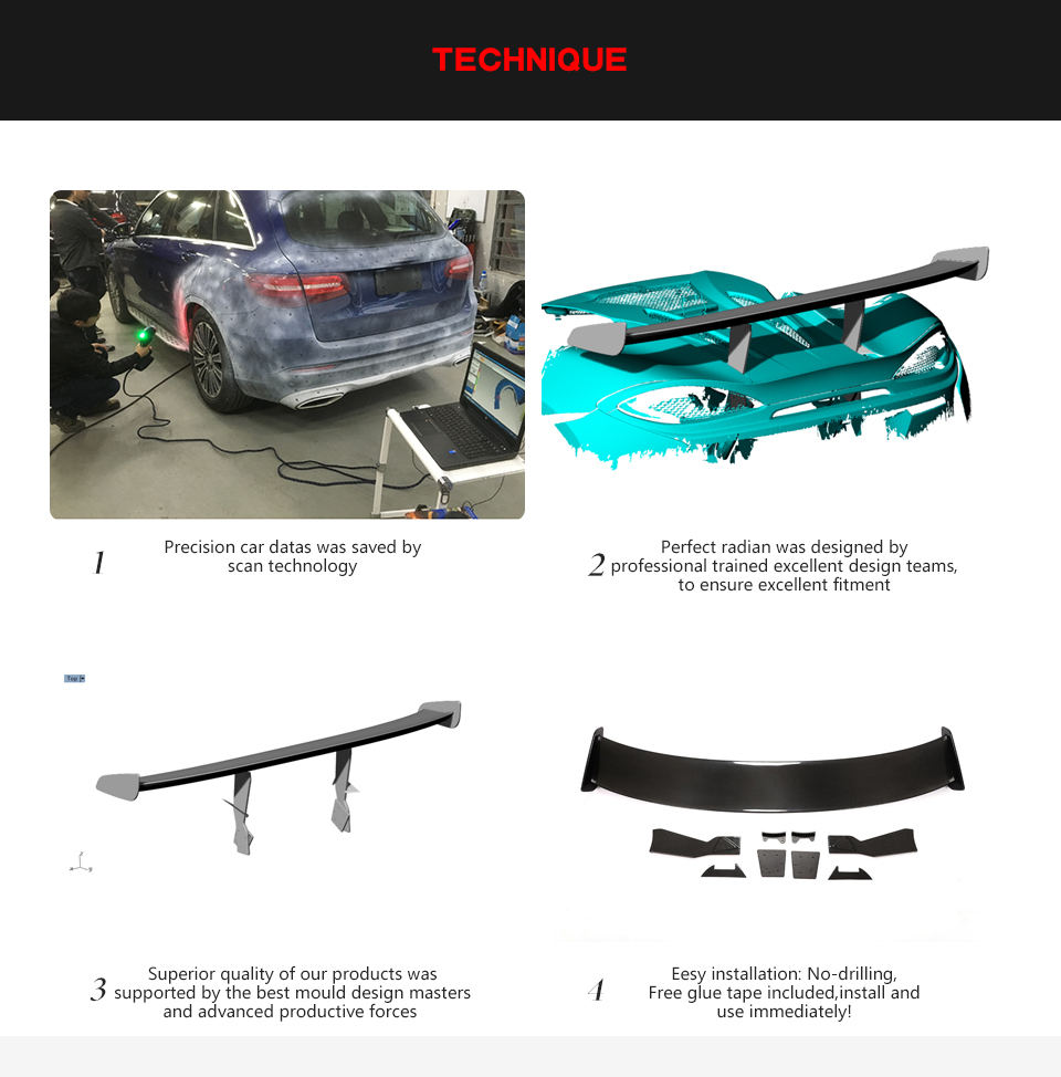 Carbon Fiber Rear Wing Spoiler For Mclaren 570s Coupe 2015-2020, High ...
