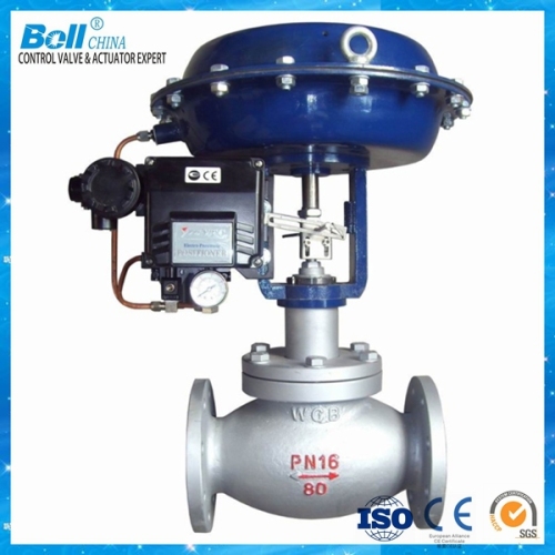 Pneumatic Single Seat Globe Control Valve With Side Hand Wheel, High ...