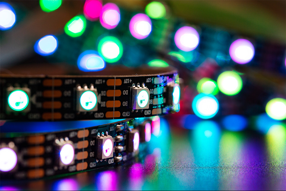 Btf-lighting Dc12v Ws2815 Rgb Pixel Led Strip - 16.4ft 144 Pixels Dual ...