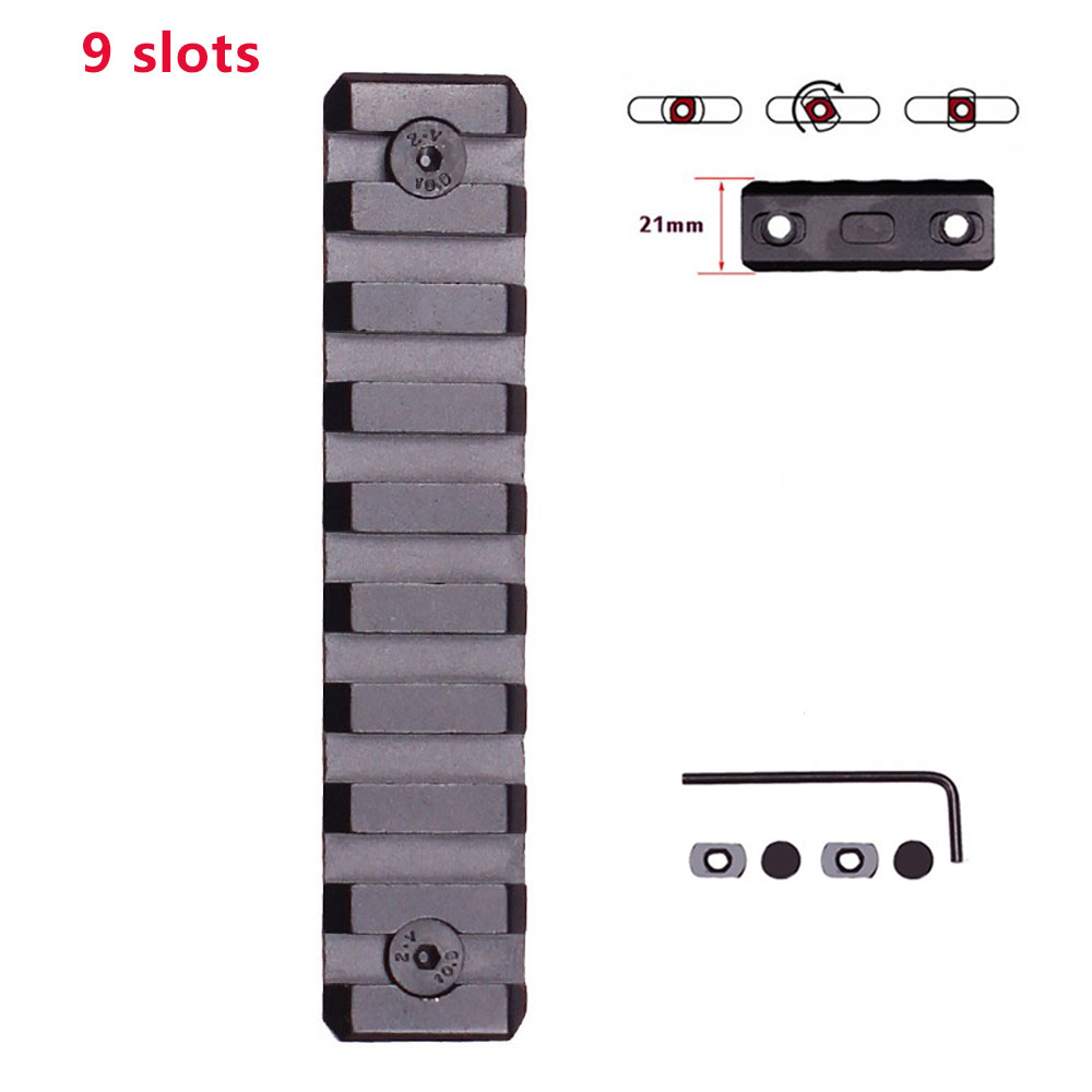 M-lok Rail Mount Adapter 5/7/9/11/13 Slots Aluminum Picatinny Rail ...