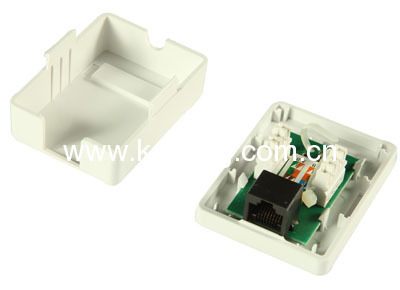 Rj45 Unshield Surface Mount Box With Keystone Jack , High Quality Rj45 ...
