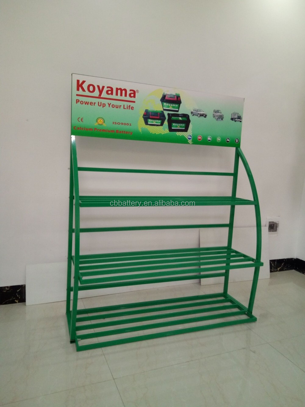 Metal Promotional Car Battery Display Stand, High Quality Metal ...