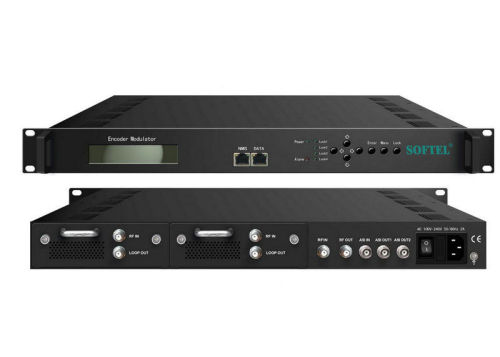 1u 2 Tuner Firmware Encoder Modulator 2150mhz For Digital Headend , Dvb-s Dvb-c Modulator, High ...