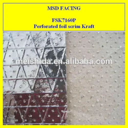 Perforated Aluminium Foil Scrim Reinforced Kraft Paper For Roofing ...