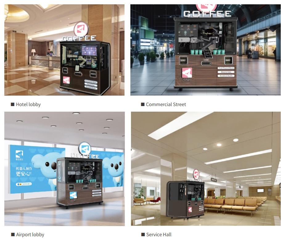 Koza High-end Five-star Cobot Barista Kiosk With Freshly Ground Coffee ...